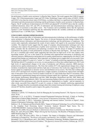 Effects of information and communication technology on secretaries’ performance in contemporary ...