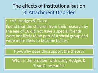 Effects of institutionalisation | PDF