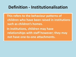 Effects of institutionalisation | PDF
