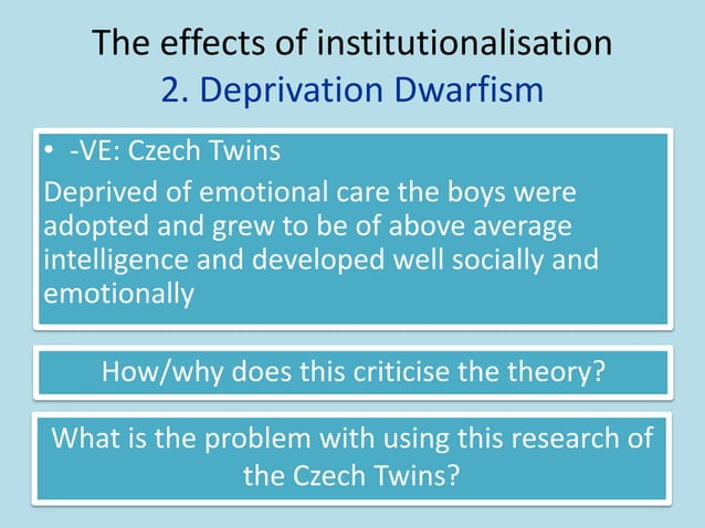 Effects of institutionalisation | PPT