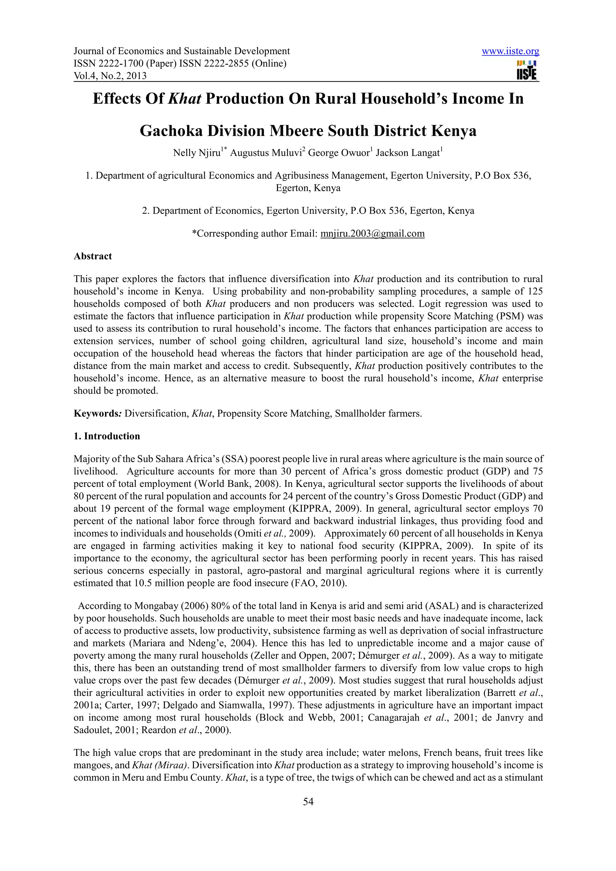 Effects Of Khat Production On Rural Household’s Income In.pdf