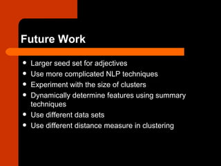 Online feedback correlation using clustering | PPT
