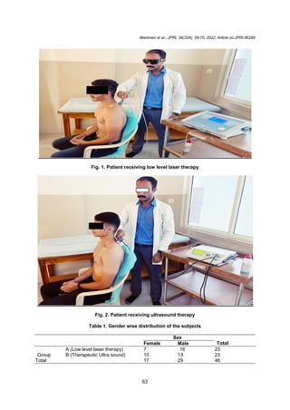 Effects of Low Level Laser Therapy Vs Ultrasound ﻿Therapy in the Management of Active Trapezius ...