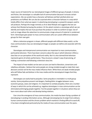 Effects of Mass Communication | DOCX