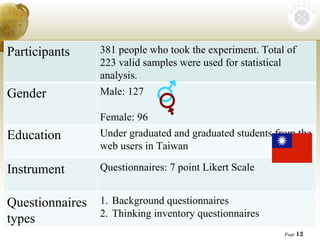 Effects of matching teaching strategy to thinking style1 | PPT