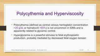 Effects of maternal hyperglycemia on fetus and neonate | PPT