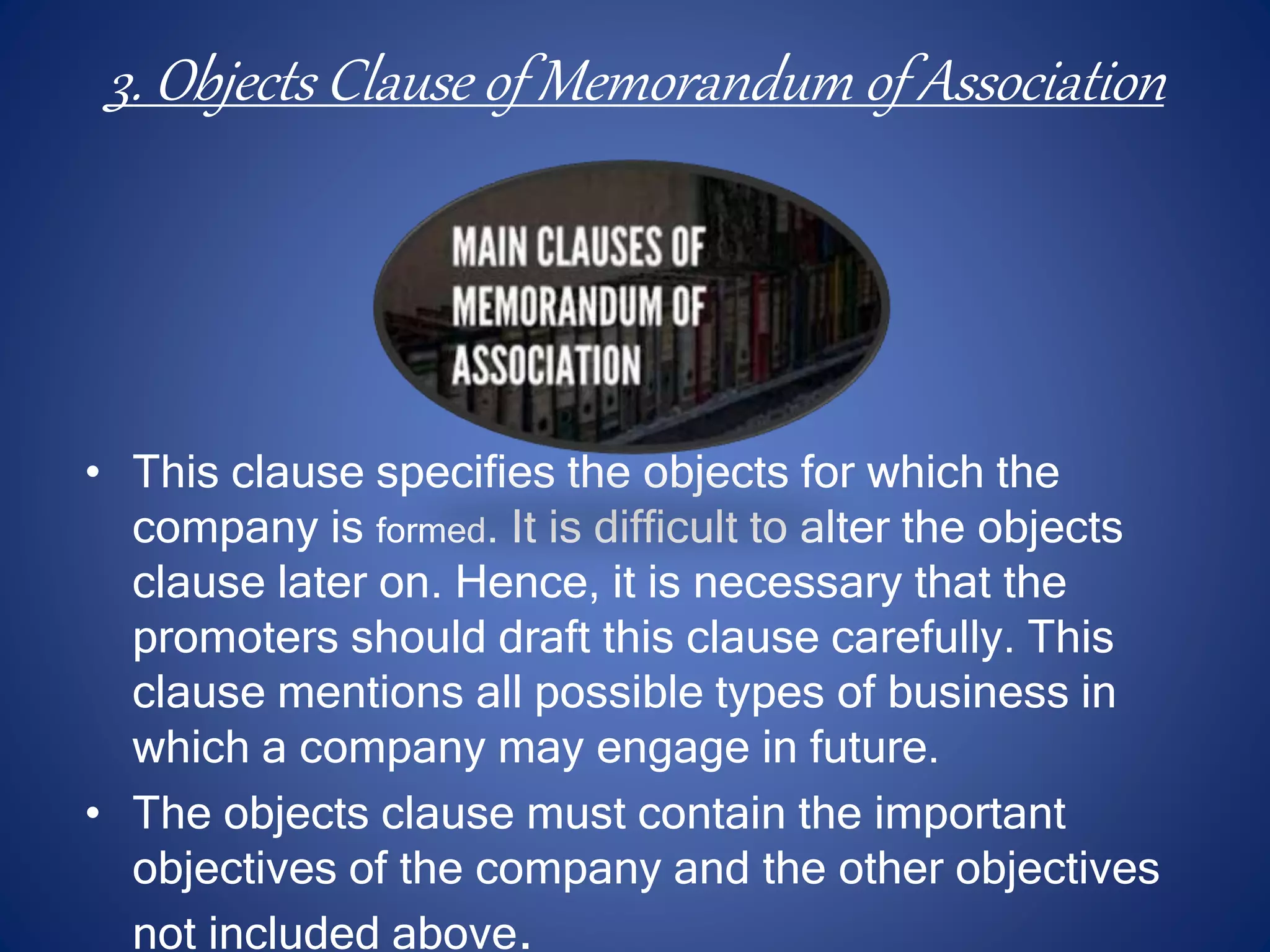 MEMORANDUM OF ASSOCIATION AND ARTICLES OF ASSOCIATION | PPTX