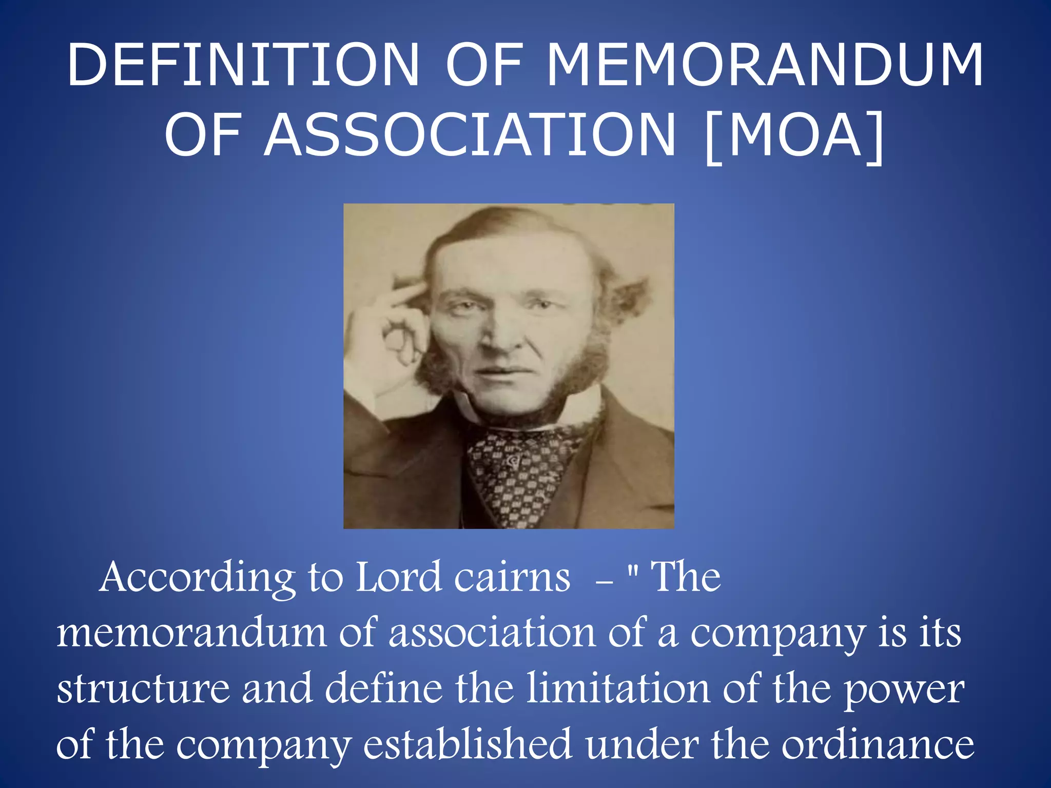 MEMORANDUM OF ASSOCIATION AND ARTICLES OF ASSOCIATION | PPTX