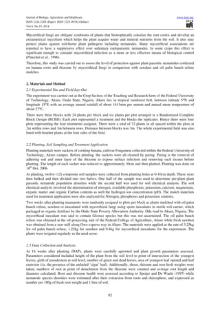 Effects of mycorrhizal inoculant and organic mulches on | PDF