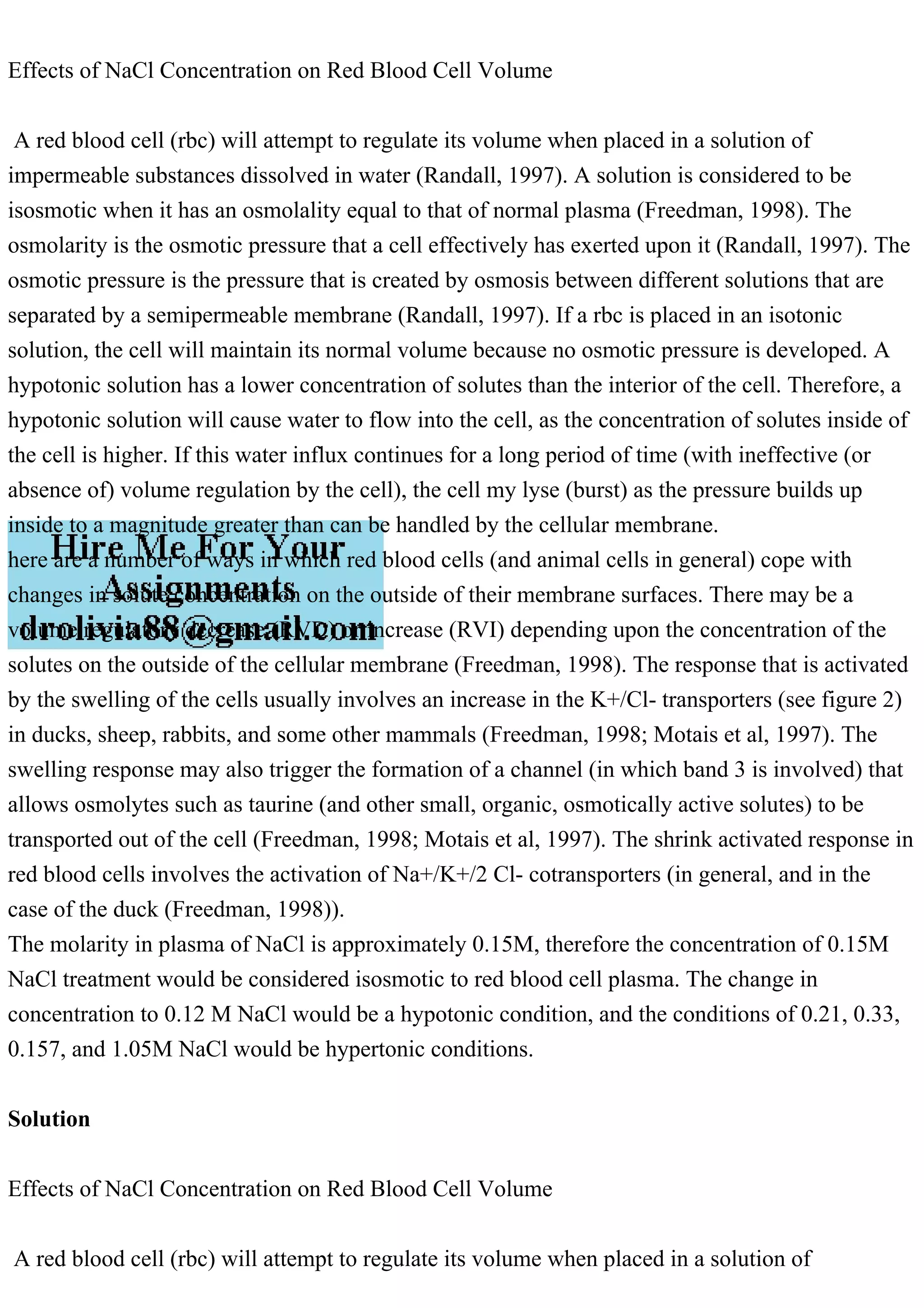 Effects of NaCl Concentration on Red Blood Cell Volume A red blo.pdf