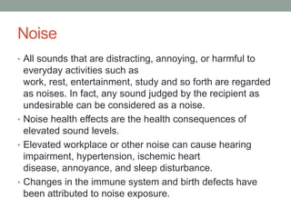 Effects of noise | PPTX