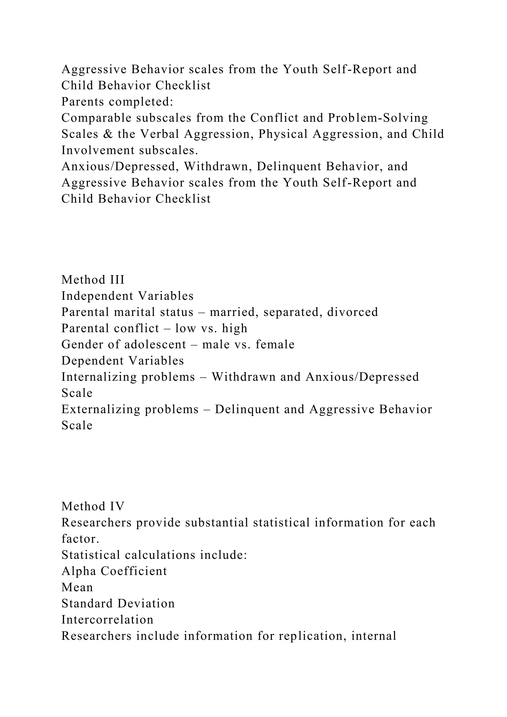 Effects of Parental Conflict on Adolescent AdjustmentCatherine.docx