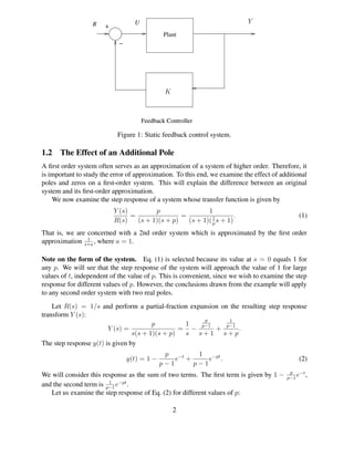 Effects of poles and zeros affect control system | PDF