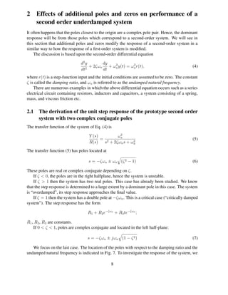 Effects of poles and zeros affect control system | PDF