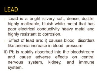 Effects of pollutants on human health | PPTX