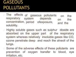 Effects of pollutants on human health | PPTX