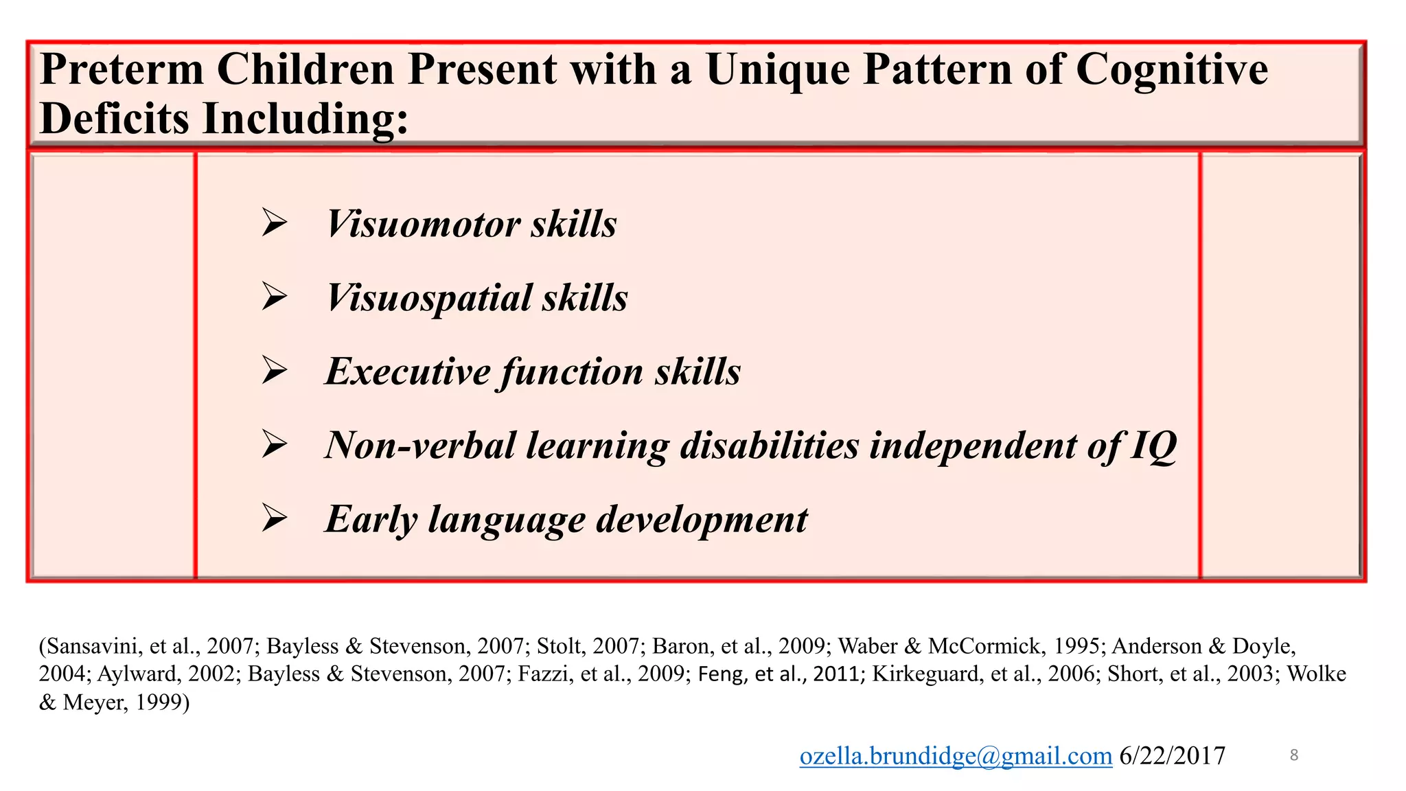 Effects of preterm birth on motor skills – part I | PPT