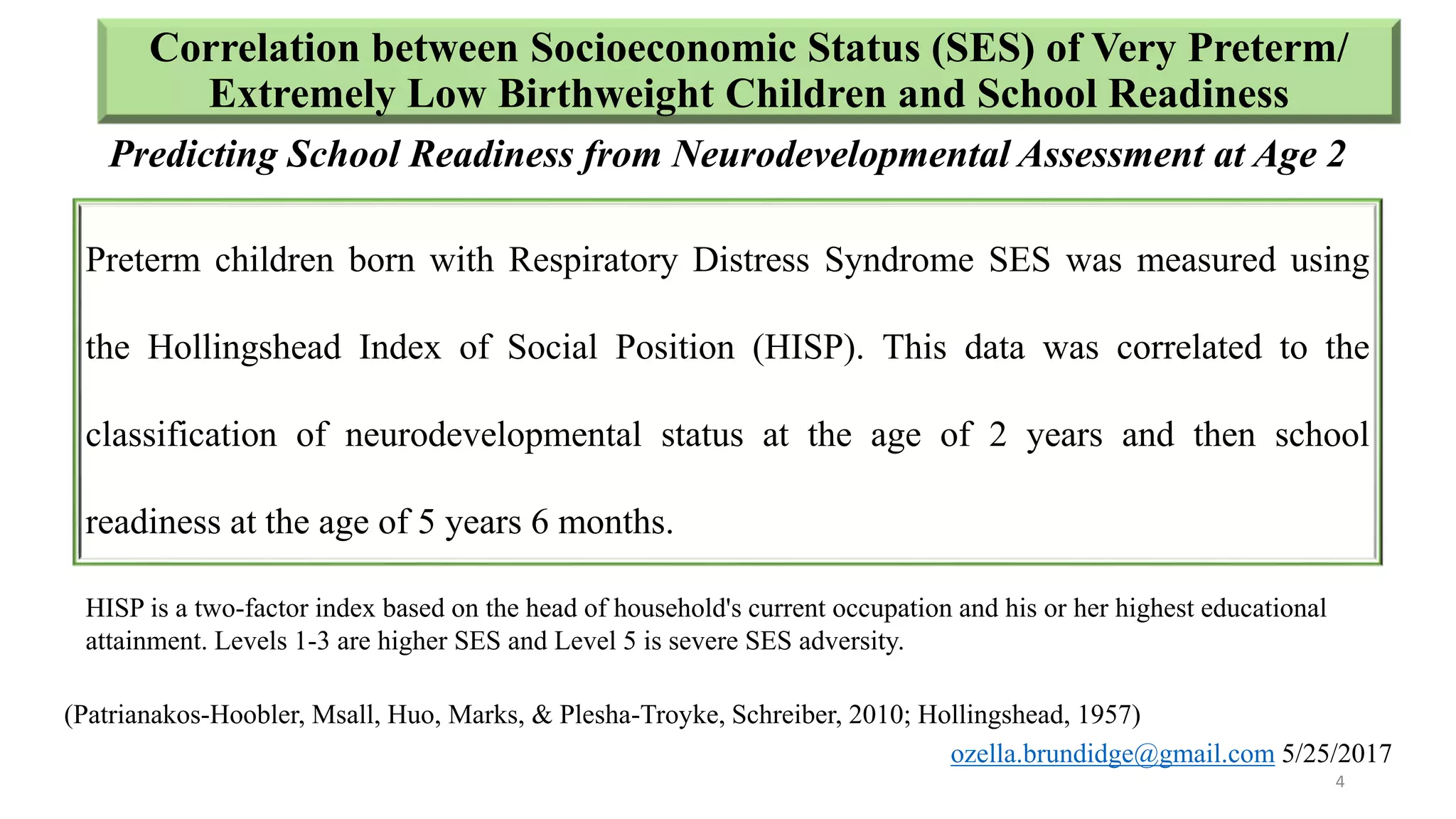 Effects of preterm birth on school readiness part ii | PPTX