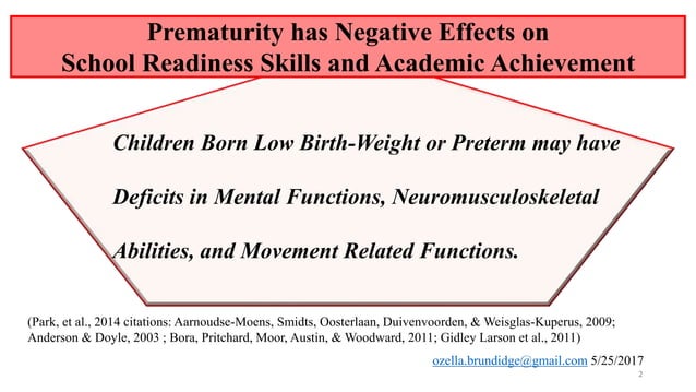 Effects of preterm birth on school readiness part ii | PPT