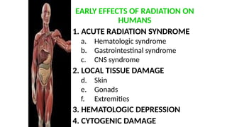 EFFECTS OF RADIATION radiation biology ppt | PPTX