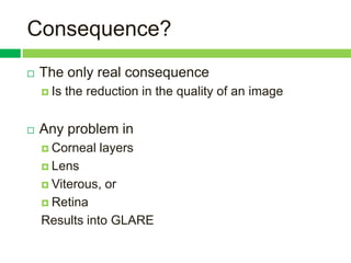 Effects of radiation and glare on human eyes | PPTX