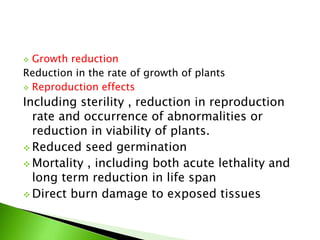 Effects of radiations on plants | PPTX