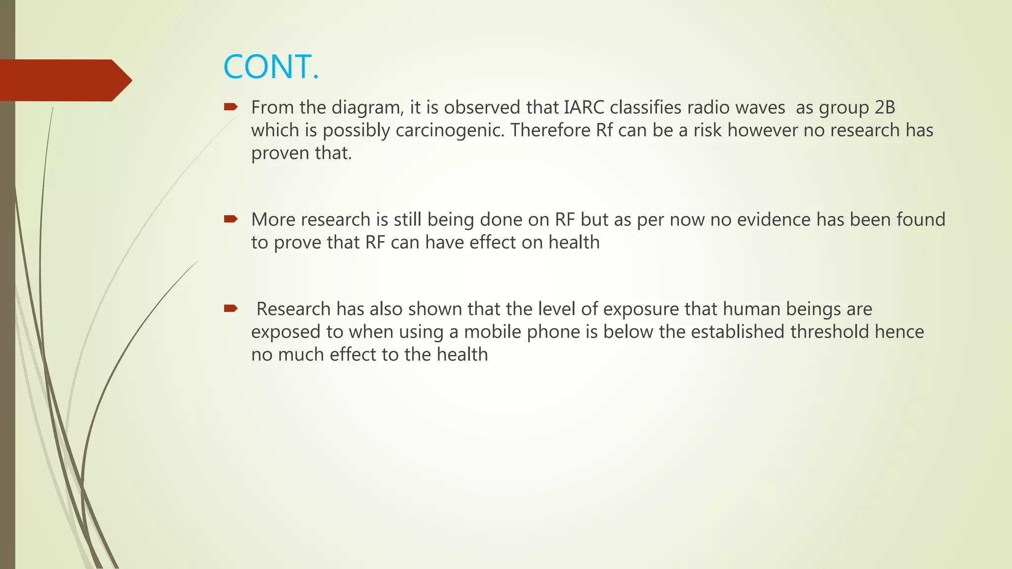 Effects of radio frequency on health | PPTX