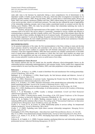 Effects of relationship marketing on customer loyalty | PDF