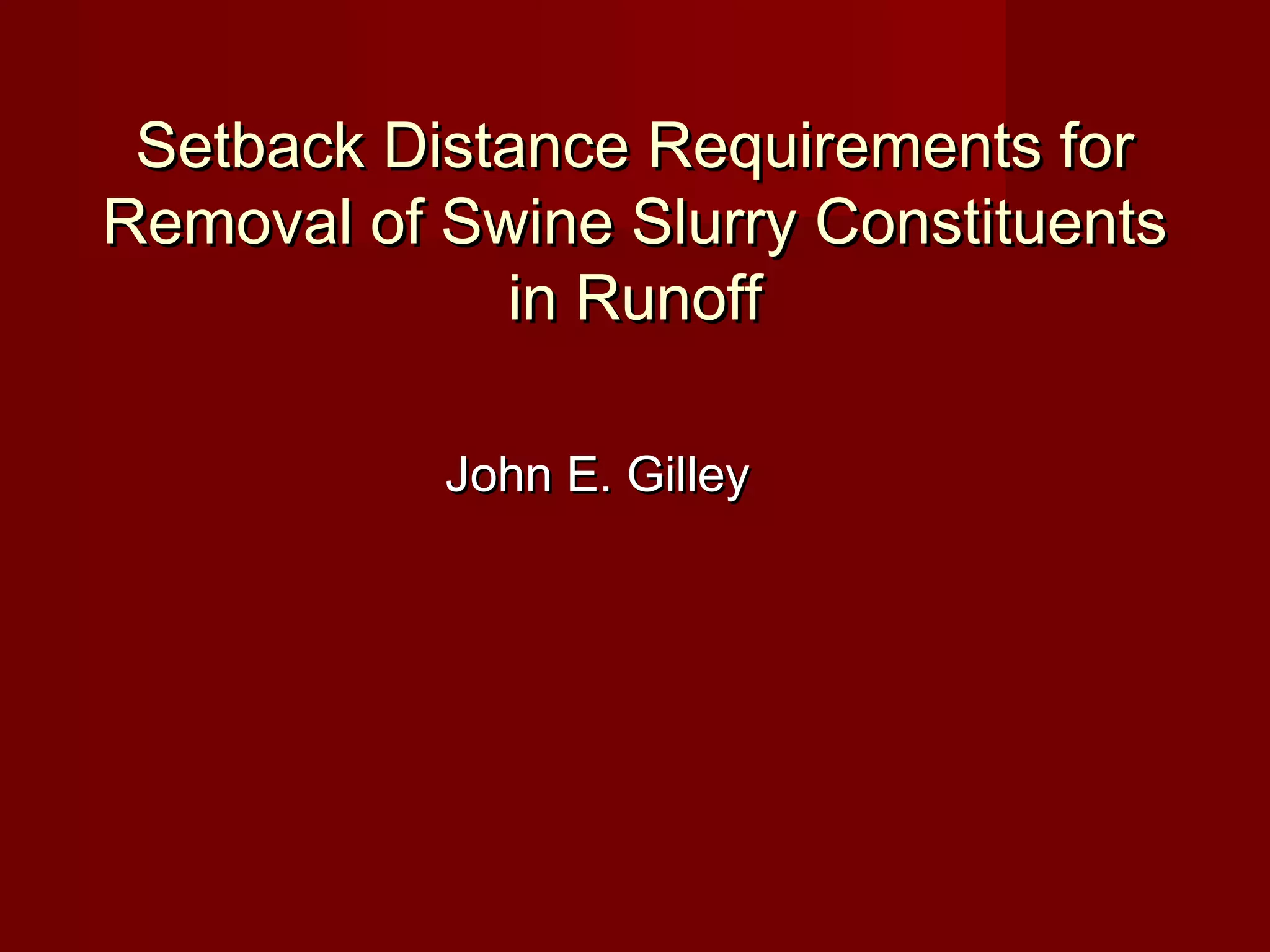 Effects of setback distance | PPT