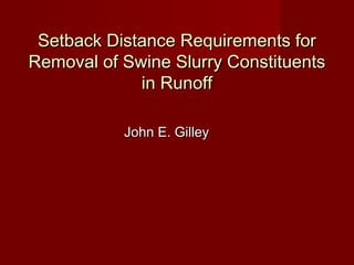 Effects of setback distance | PPT