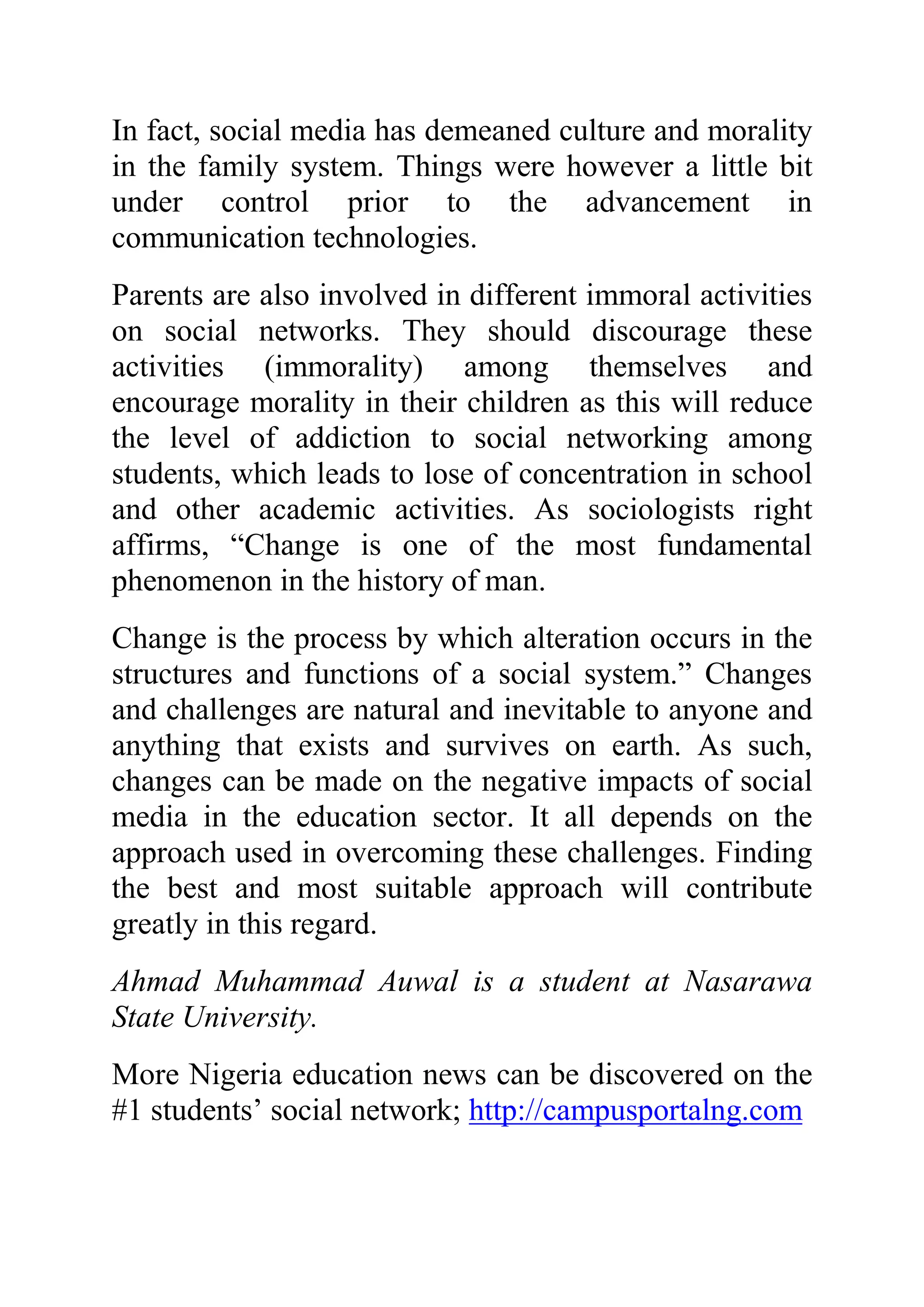 Effects of Social Media on Reading Habits | PDF