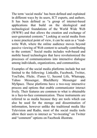 Effects of Social Media on Reading Habits | PDF