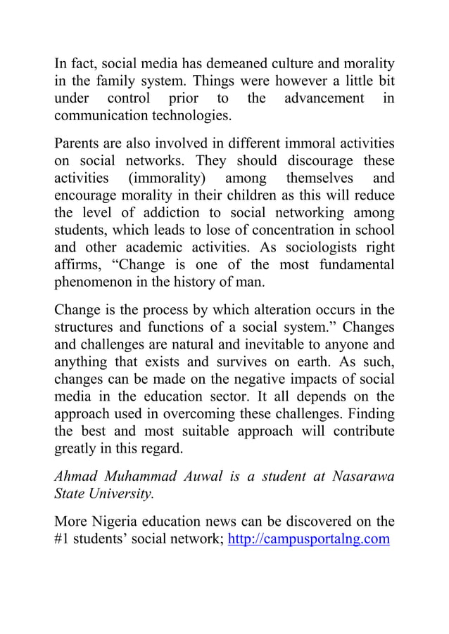 Effects of Social Media on Reading Habits | PDF | Social Networking ...