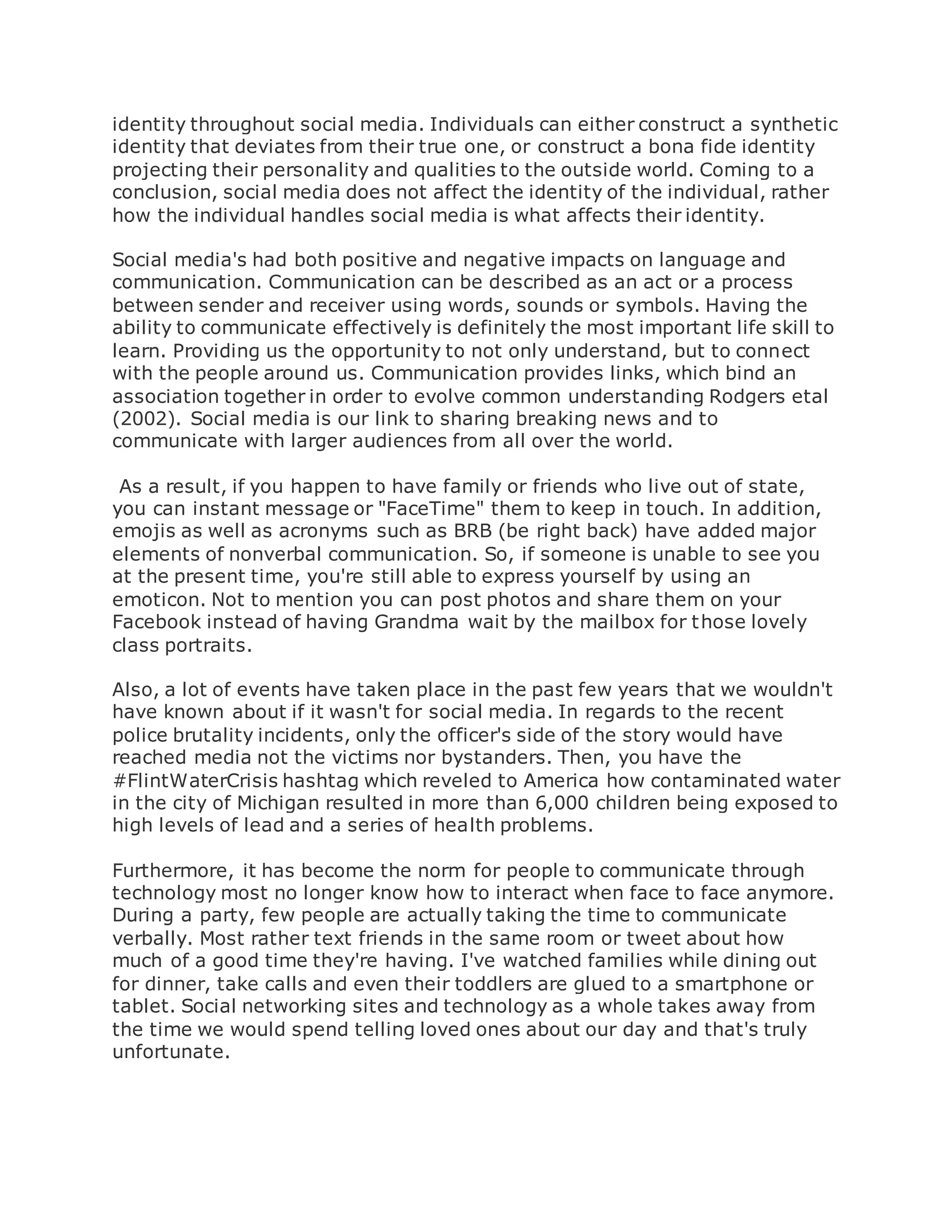 Effects of social media on society | PDF