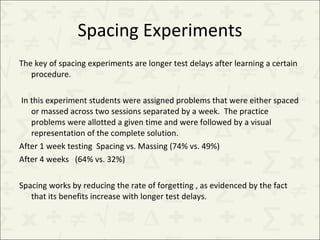 Effects Of Spacing And Mixing Practice Problems | PPT