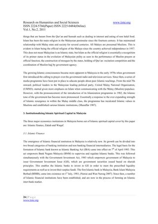 Effects of spiritual capital on muslim economy the case of malaysia | PDF