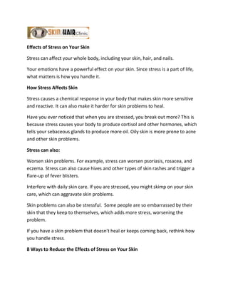 Effects of stress on your skin | DOCX