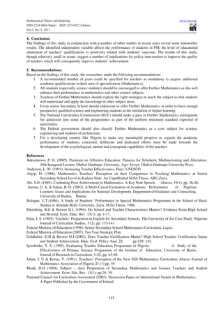 Effects of teachers’ qualifications on performance in further ...