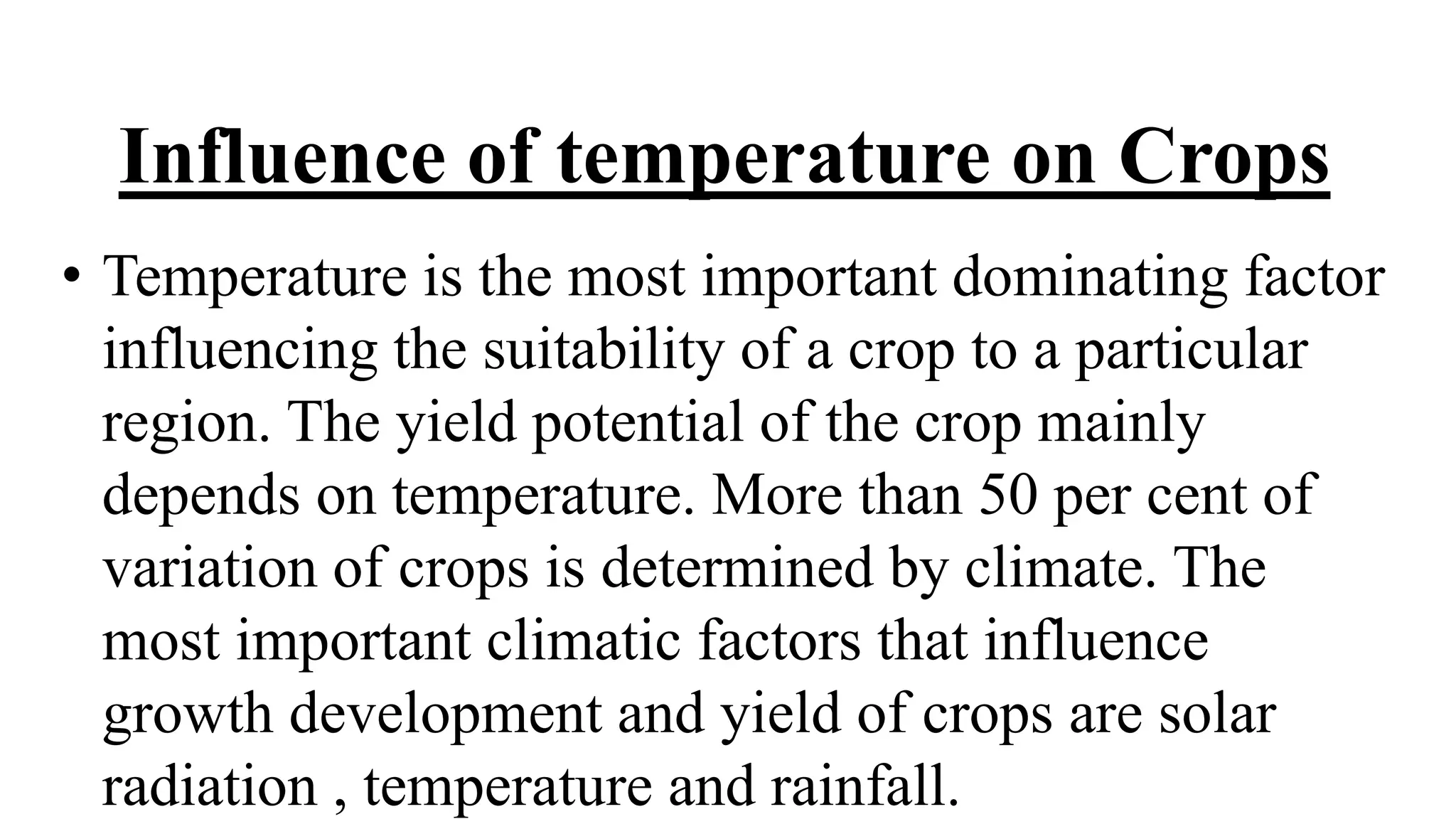 Effects of temperature on plants health | PPTX