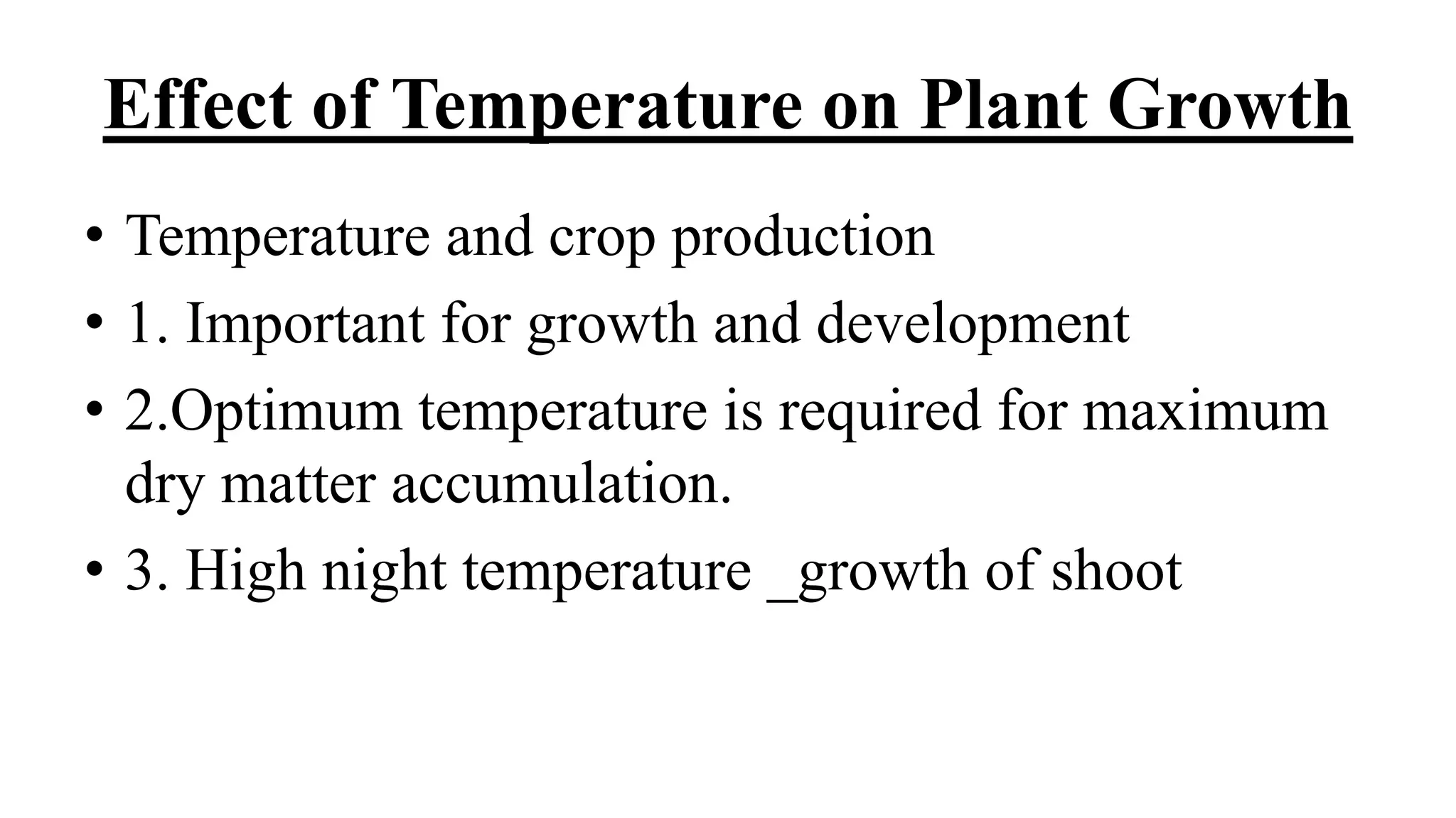 Effects of temperature on plants health | PPTX