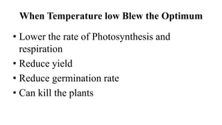 Effects of temperature on plants health | PPTX