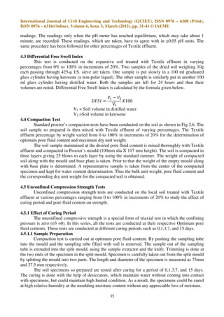 EFFECTS OF TEXTILE EFFLUENT ON THE GEO TECHNICAL PROPERTIES OF ...