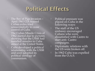 Effects of the Cuban Revolution | PPT
