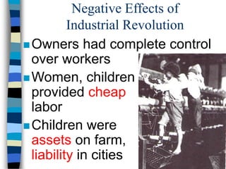 Effects of the industrial revolution | PPTX