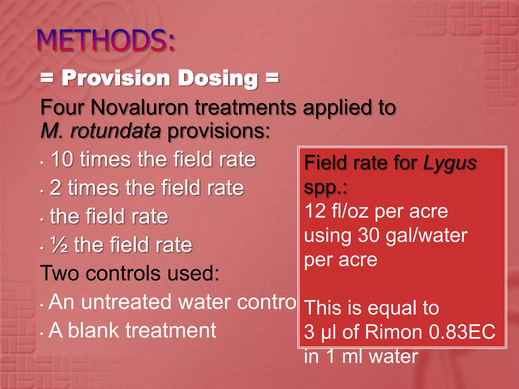 Effects of the insect growth regulator, novaluron | PPTX