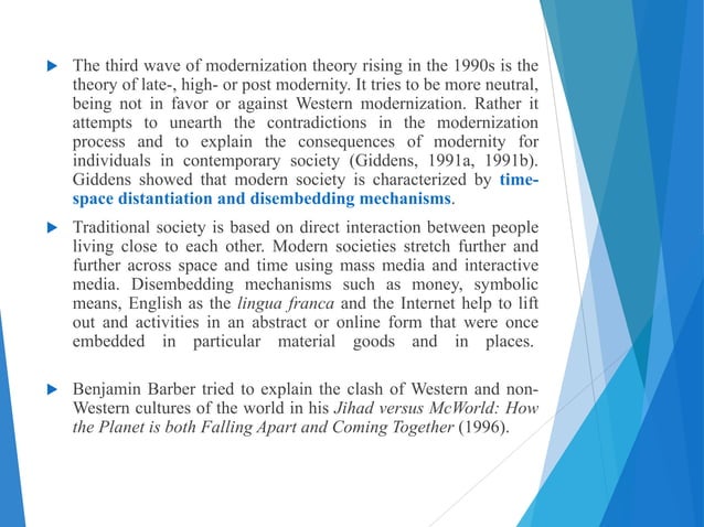 Effects of the modernization process on human communication | PPTX