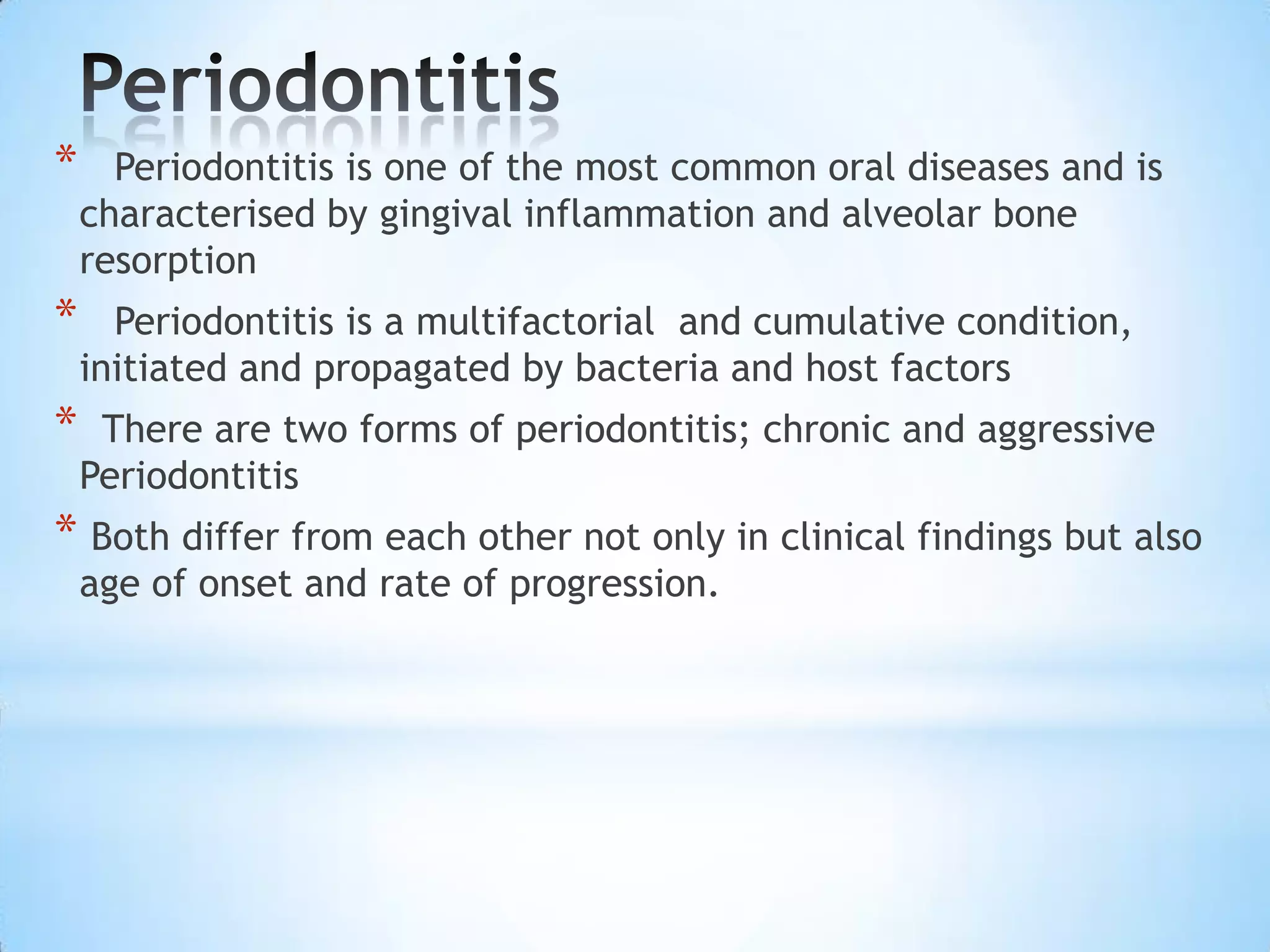 Effects of tobacco on periodontal health | PPTX
