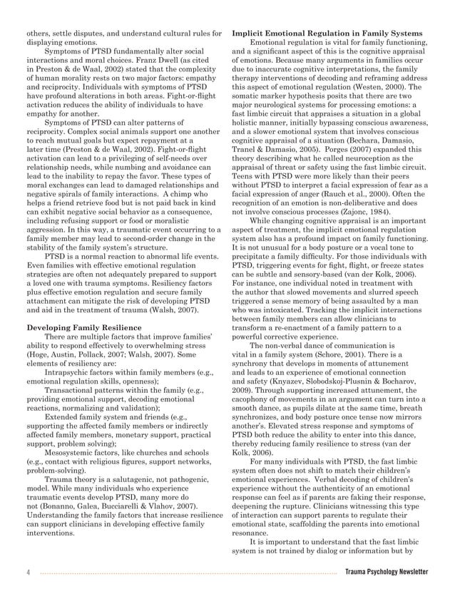 Effects of trauma on implicit emotion regulation within a family system ...