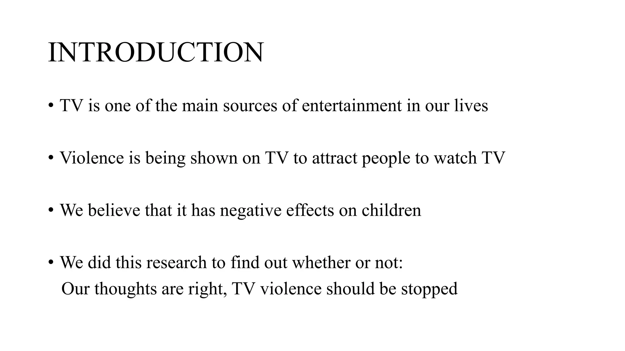 Effects of Tv Violence On Children | PPTX