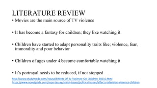 Effects of Tv Violence On Children | PPTX